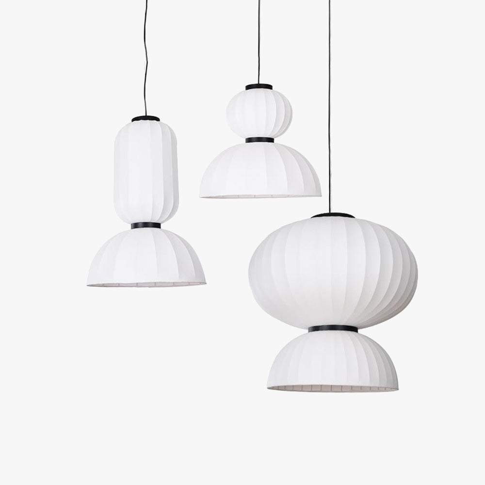 Modern Artificial Silk LED Pendant Light White 3 Style | Letslighting
