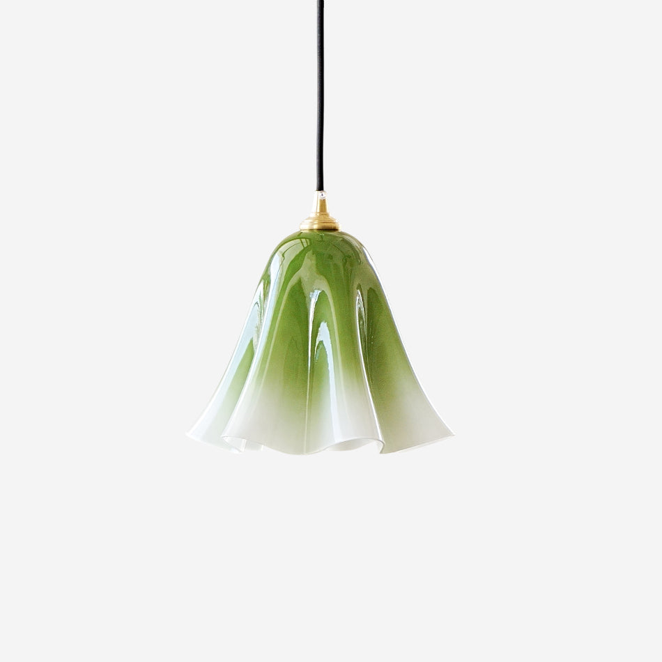 Pendant Lamp with Bellflower Silhouette and Ombre Finish Natural ...