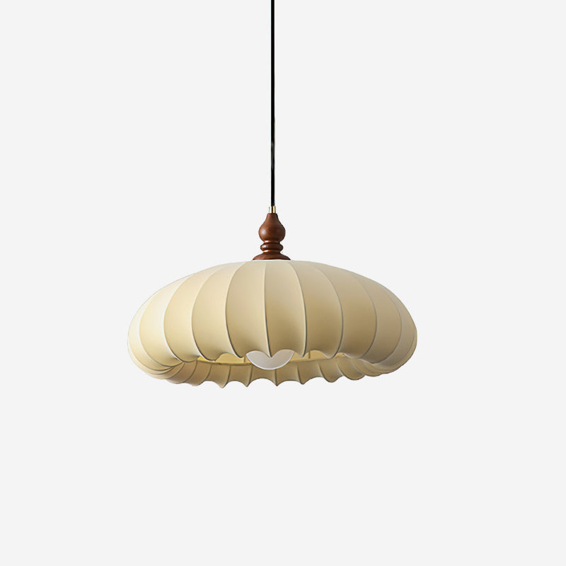 Pendant Lamp with Pleated Petal Shade for Serene Dining Areas ...