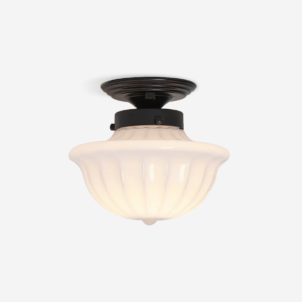 Indoor Ceiling Light Vintage Opal Glass Shade for Hallway | Letslighting