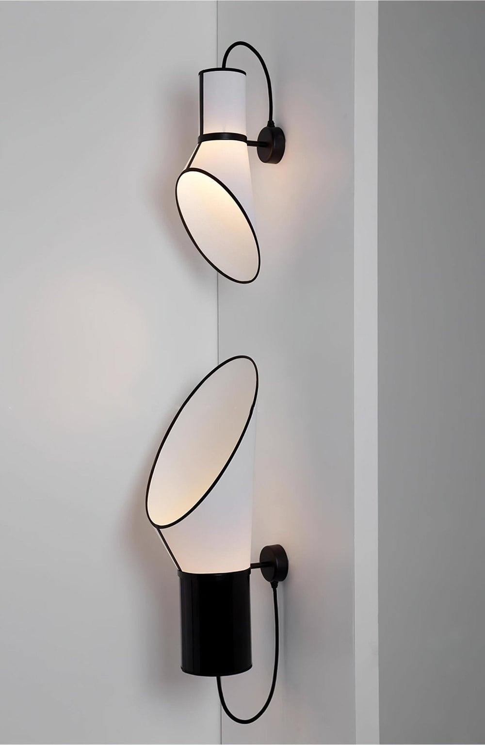 Wall Light White Metal & Fabric Modern for Living Room | Letslighting