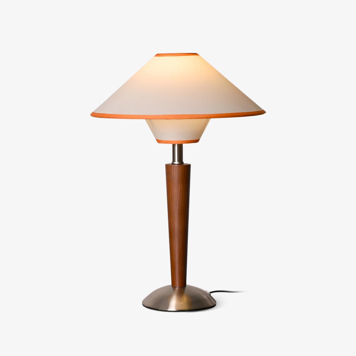 Table Lamp Talonwood Wood Base with Conical Shade for Living Room ...