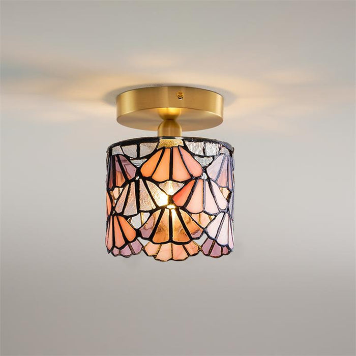 Flush Mount Ceiling Light Vintage Tiffany Style Lighting | Letslighting