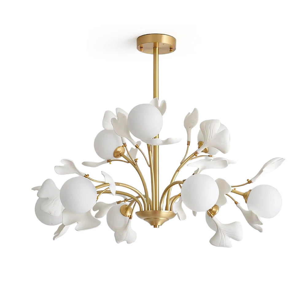 Gingko Glass Ball Chandelier Ceramics ArtDeco |Letslighting